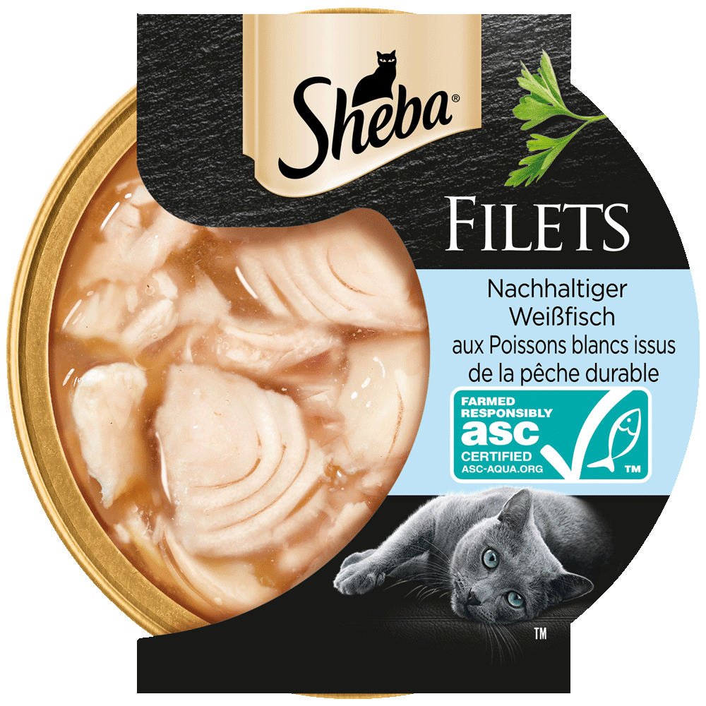 mit Weißfisch ASC 60g | Filets | Sheba DE
